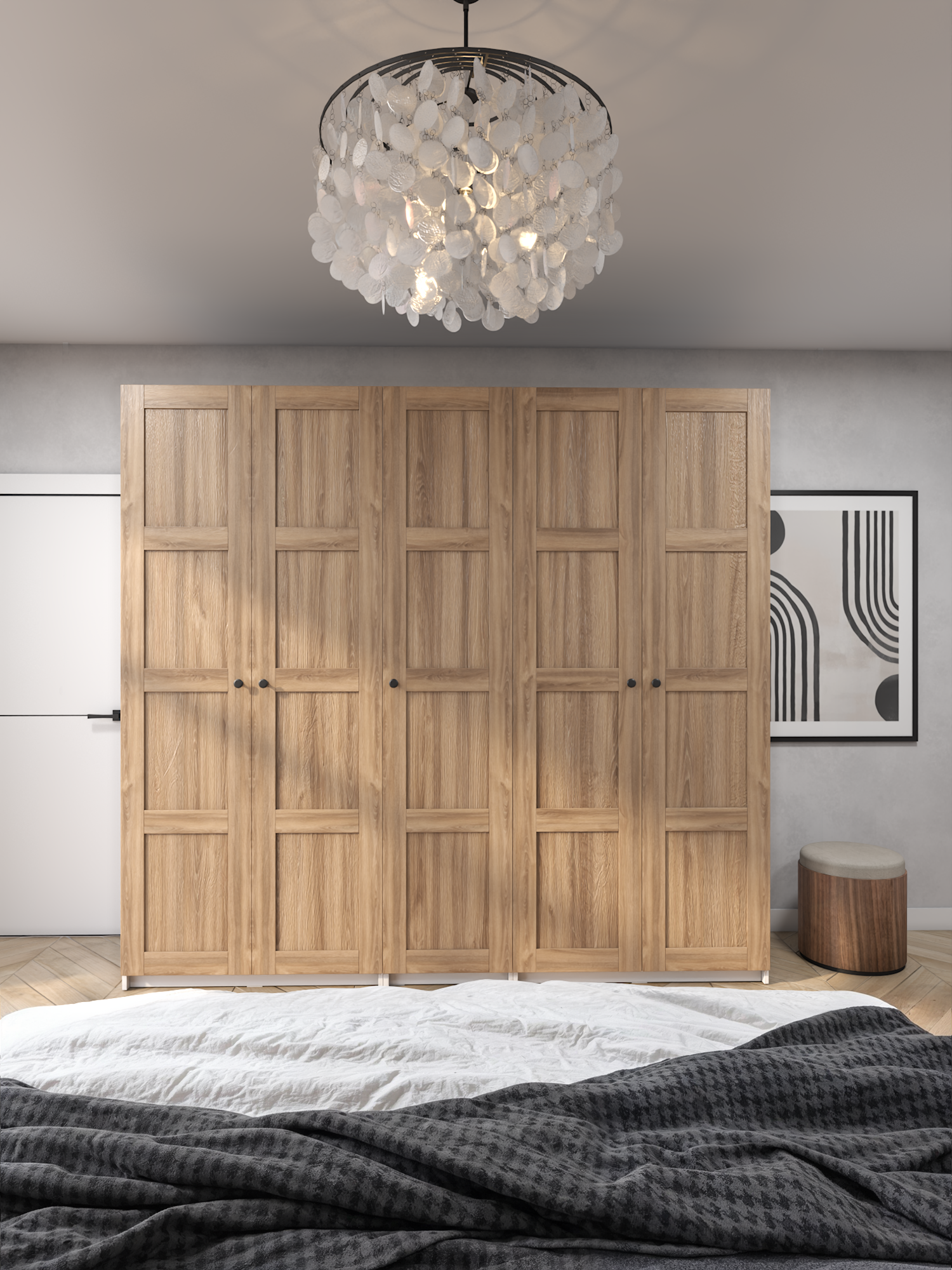 Шкаф икеа "PAX/MAX", Сонома , с ящиками, 250 см x 61 см x 233 см