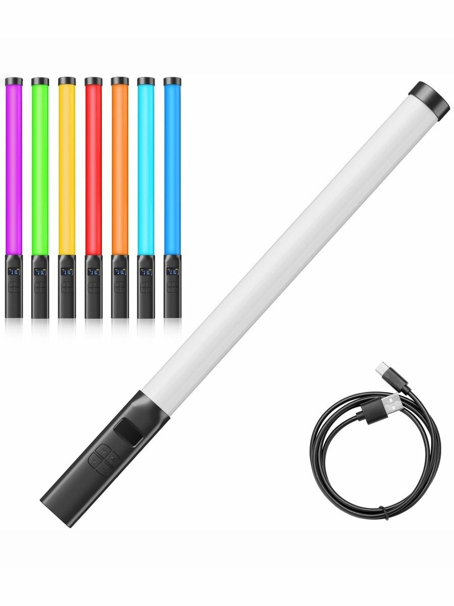 Осветитель Ulanzi VL119, пластиковый, RGB, 7,5W, 50 см, чёрный