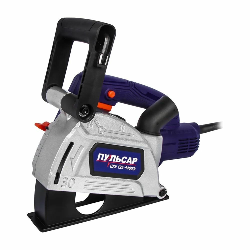 Штроборез пульсар ШЭ 125-1400Э 1400 Вт, 125 мм, 7-31 мм, глубина до 30 мм, 8000 об/мин 914-734