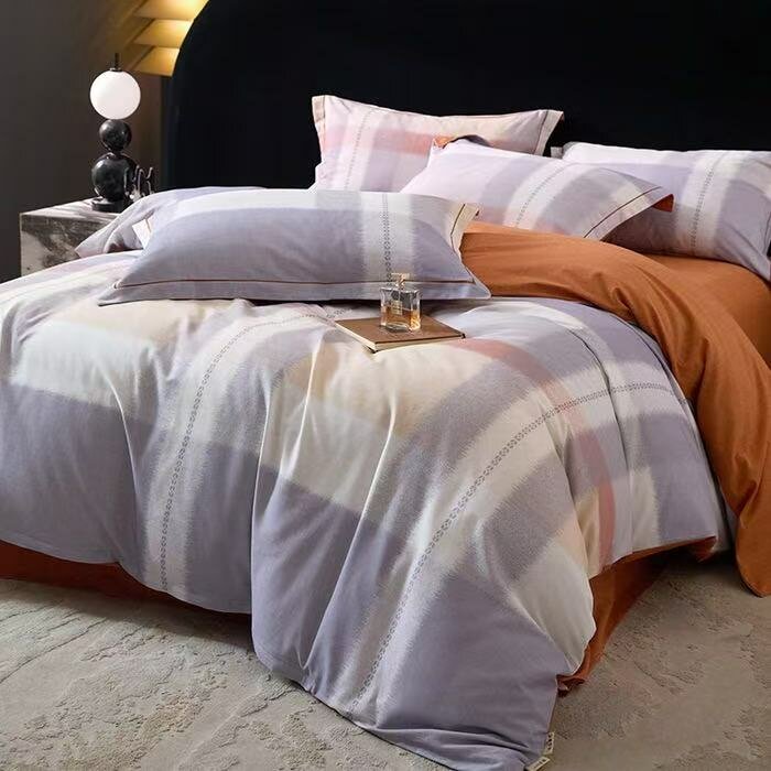 Apollo Bedding Комплект постельного белья, Сатин люкс, Двуспальный с простыней Евро, наволочки 50x70