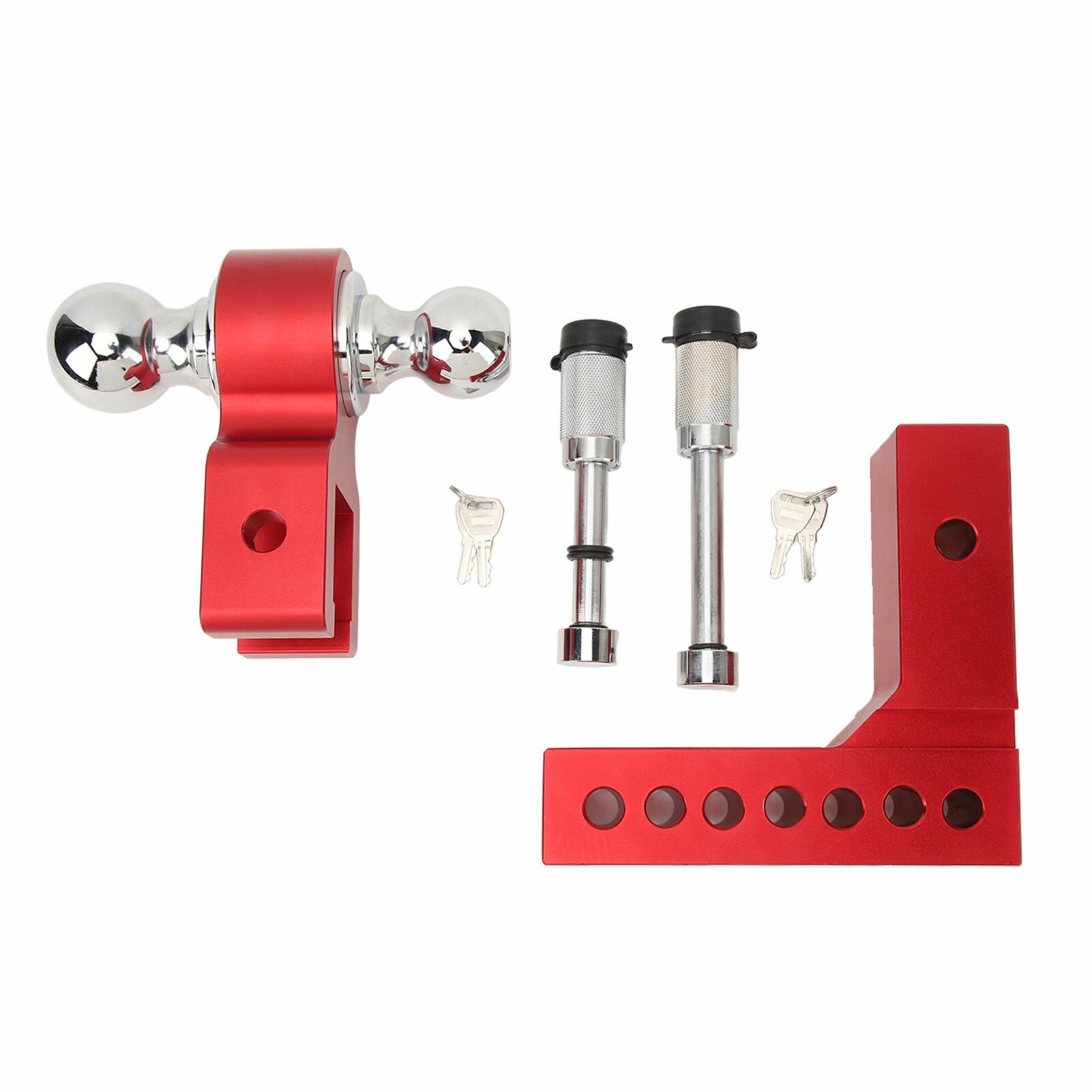 Регулируемый трейлерный фаркоп с высотой подъема 6 дюймов, грузоподъемность 12500 фунтов, для 2-дюймового тяжелого грузовика, нержавеющая сталь