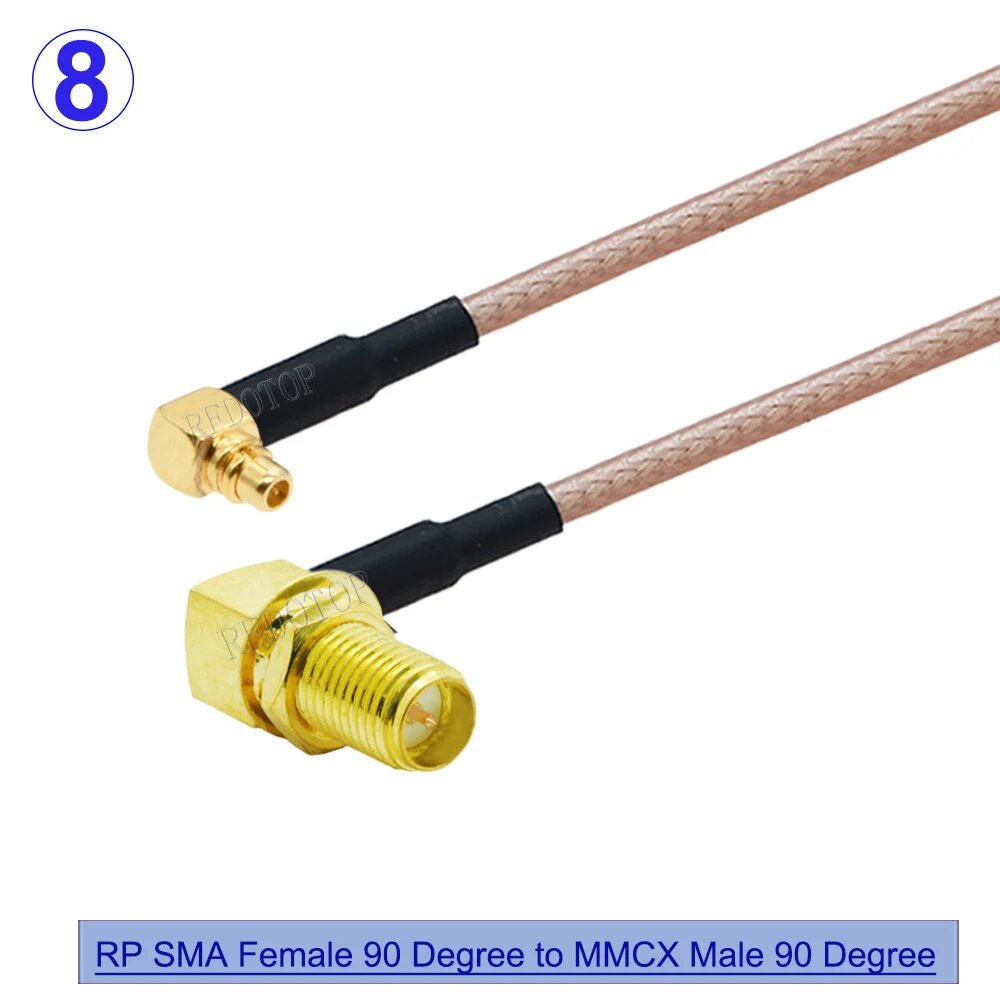 RG-316 коаксиальный кабель SMA-MMCX 7.5CM, RPSMAF90 to MMCXM90