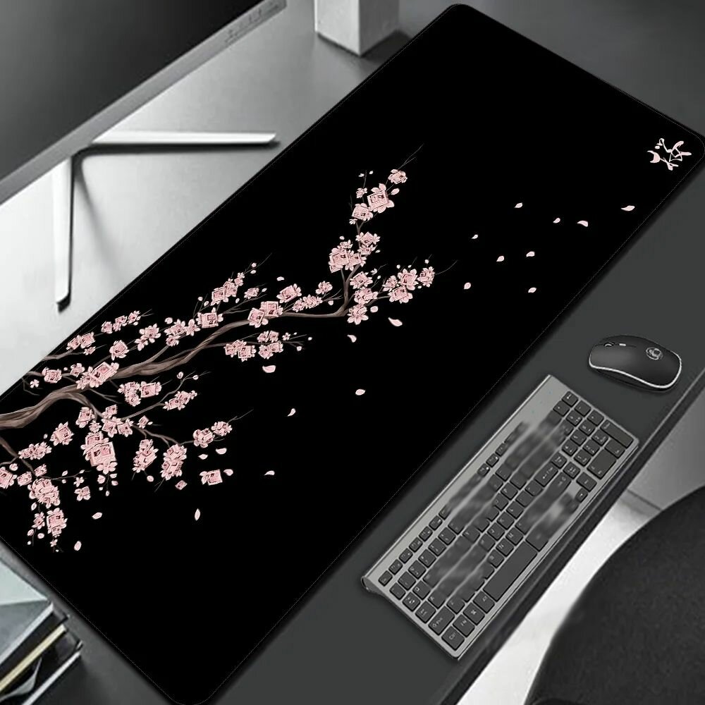 Японский коврик для мыши Sakura офисный настольный коврик для клавиатуры 900x400