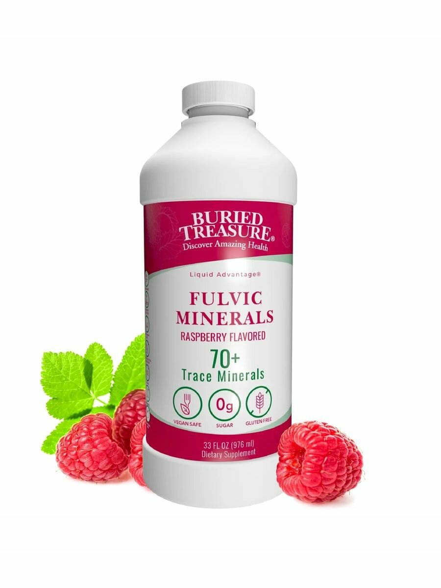 Фульвовая кислота, Фульвовые минералы, 70 микроэлементов из гуминового сланца, иммунитет, Fulvic Minerals, нейтр, 976мл
