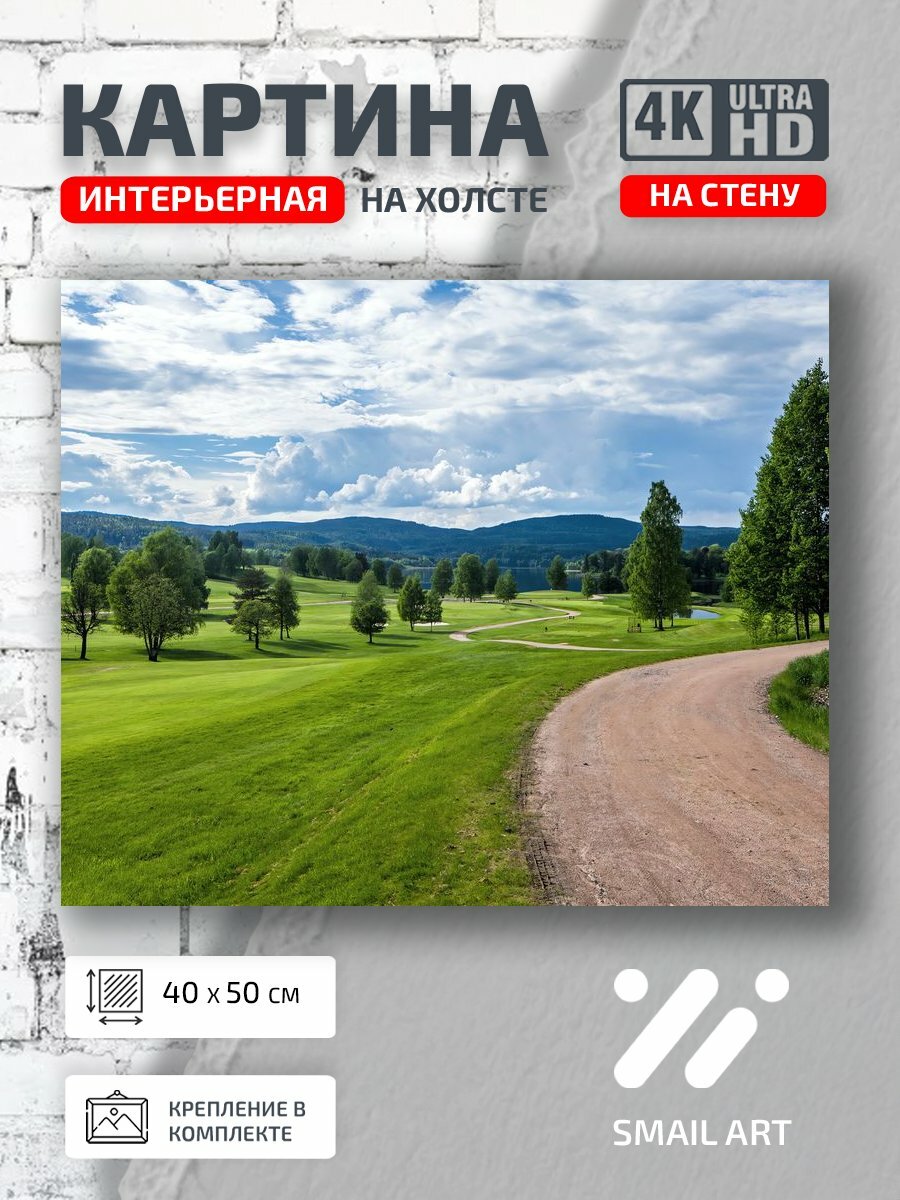 Картина на холсте интерьерная 40 на 50 на стену Степь Landscape для кафе пейзаж интерьер