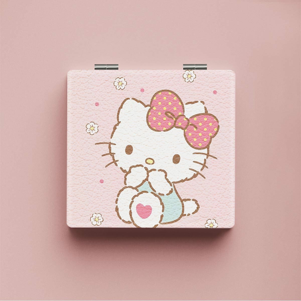 Квадратное складное зеркало для косметики, 7,1x6,7x1 см, легкий аксессуар для поправки макияжа и комнаты