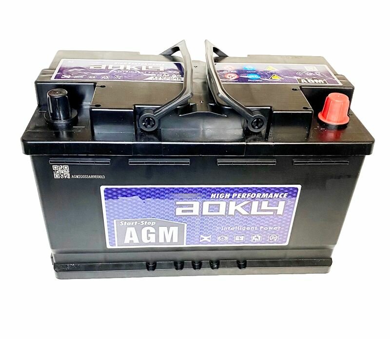 Автомобильный аккумулятор AOKLY AGM 80 А. ч (780А 315х175х190)