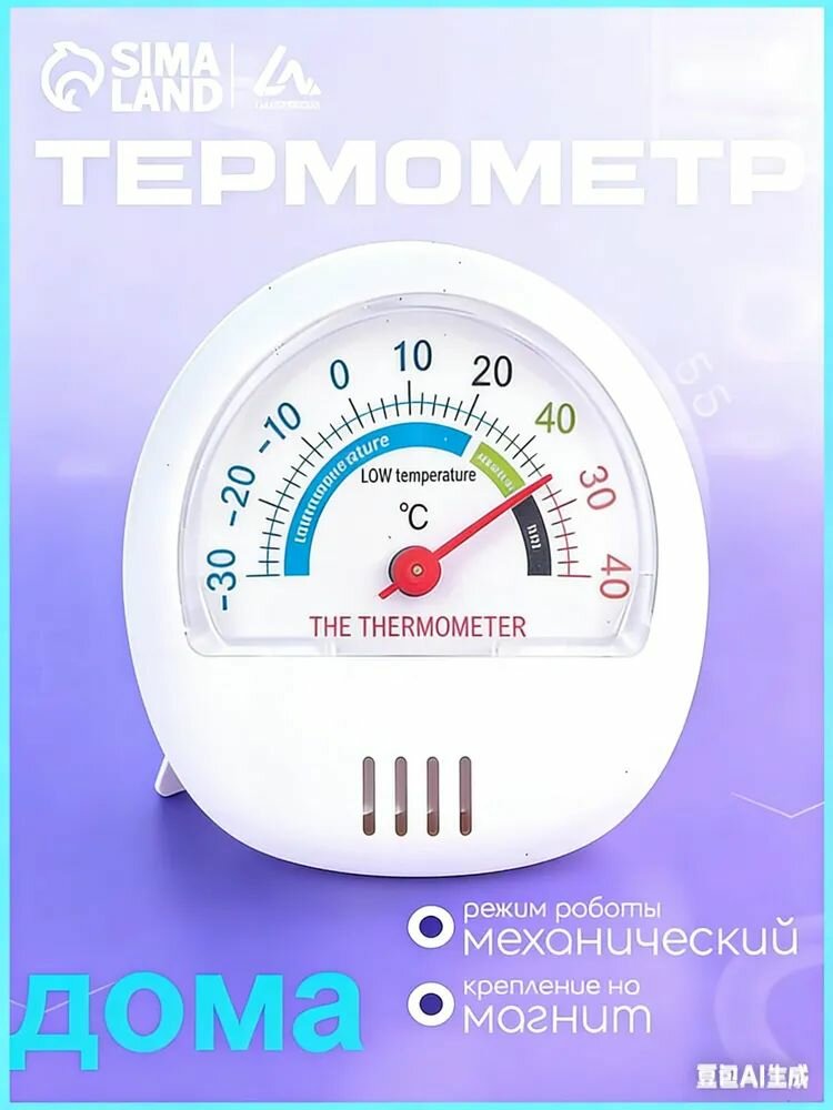 Термометр механический комнатный / Термометр для холодильника