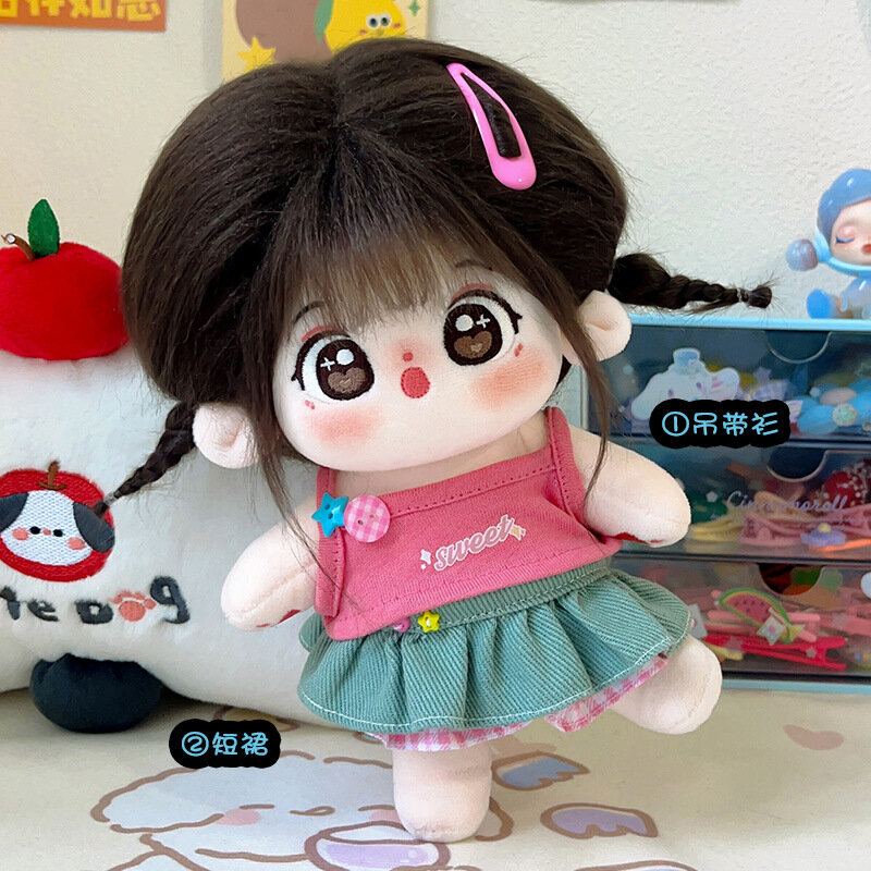 20 см хлопковая кукла девочка с каркасом, одежда для куклы, обнаженная кукла, игрушка для переодевания, подарок, в наличии