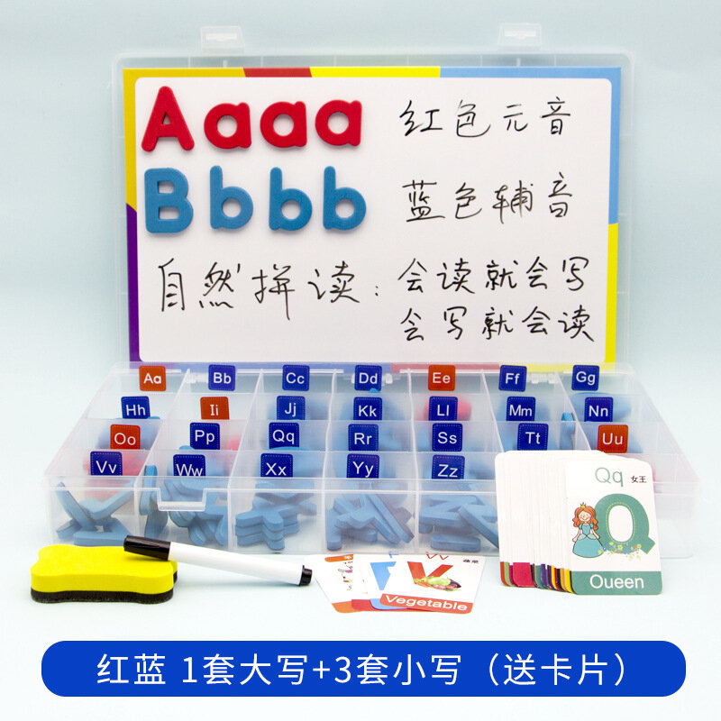 Магнитные наклейки с английским алфавитом, магнитные игрушки для детей, английская фонетика, эксклюзив для раннего образования на Amazon