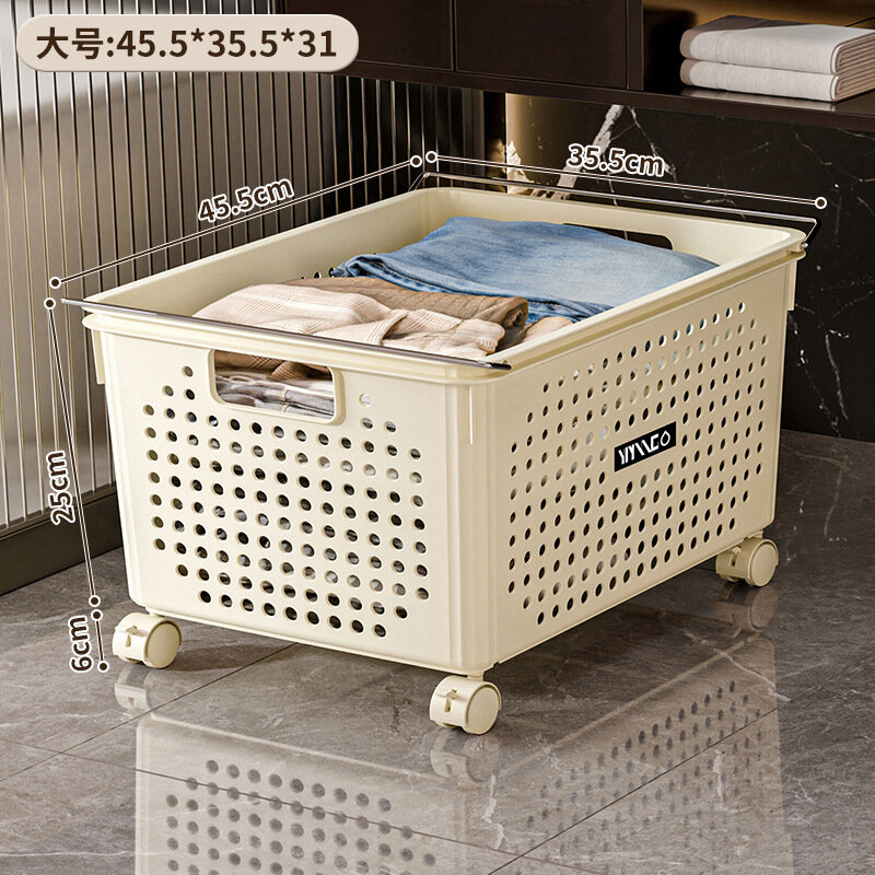 2026 Корзина для грязного белья под раковину в ванной, бытовая корзина для белья, корзина для хранения грязной одежды, корзина для белья на колесиках, органайзер для носков.