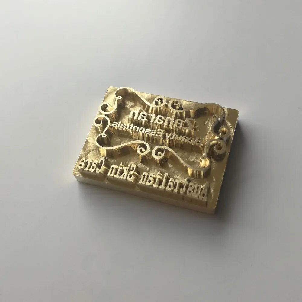 Клише для тиснения кожи, Латунный, персонализированный, 20cm