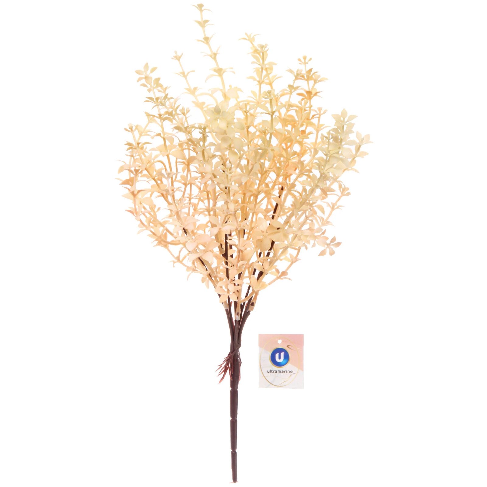 Искусственная трава «Полевая трава» 40 см, цвет персиковый, для декора интерьера