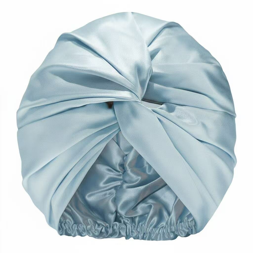 Шелковое полотенце-тюрбан для волос из натурального шелка Mulberry: бережная сушка, защита от ломкости, блеск и мягкость