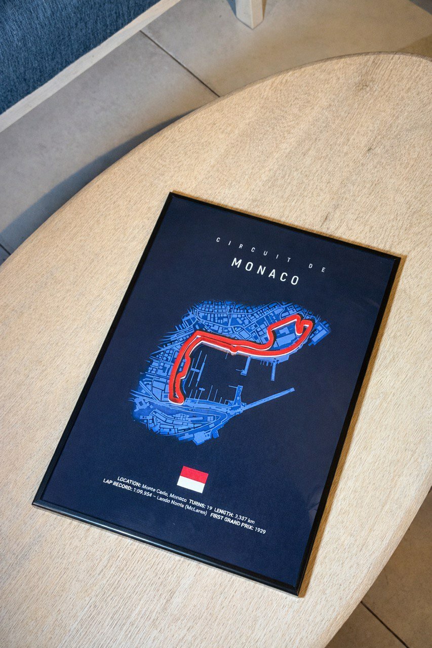 3D Постер Formula-1 GP Monaco (А3), подарок, трасса, формула-1
