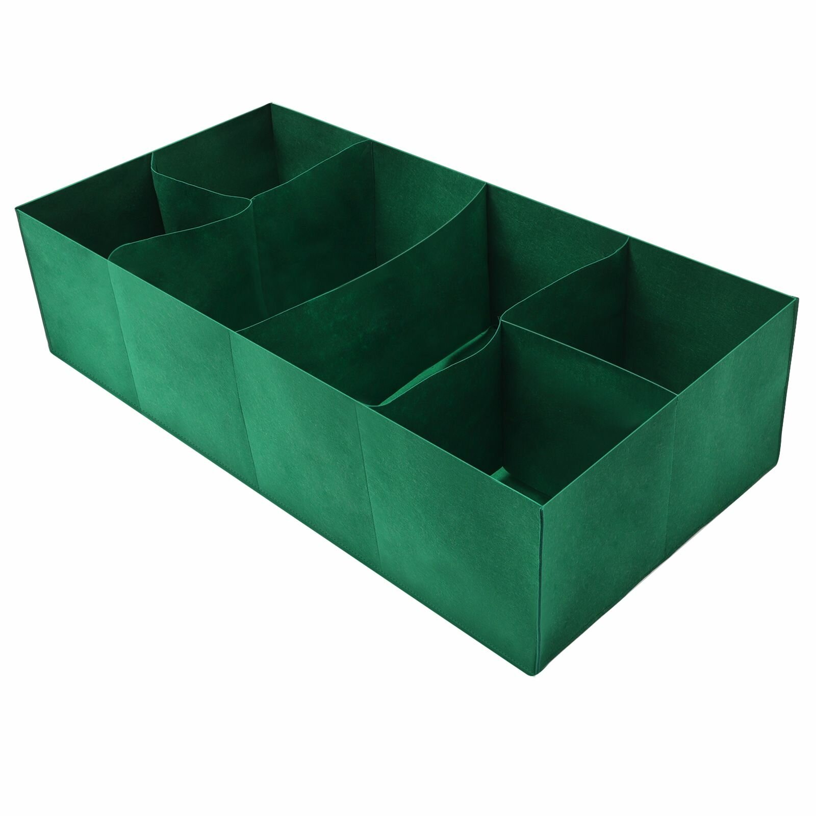 Зеленый войлочный мешок для выращивания, 60x120x30 см, 6 секций