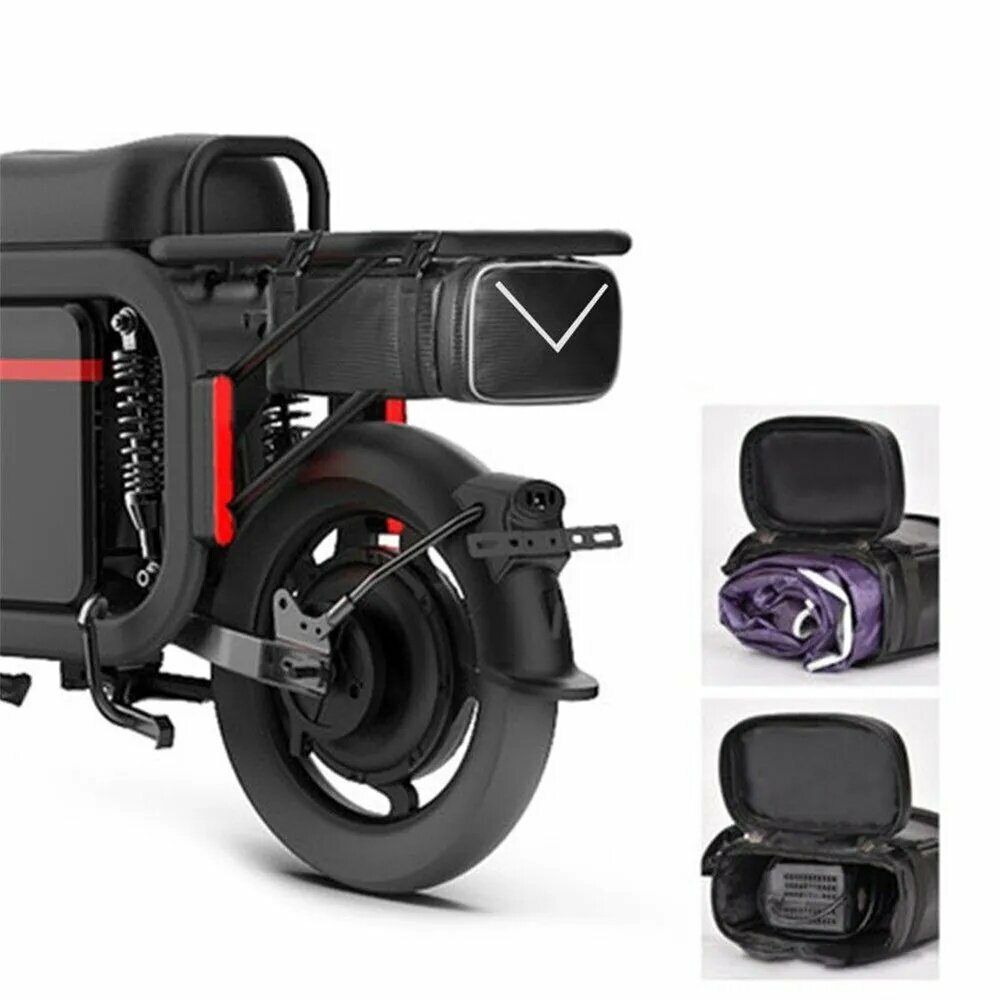 Сумка для хранения Электрического велосипеда 5L PU Водонепроницаемая Сумка Для Хранения На Заднем сиденье
