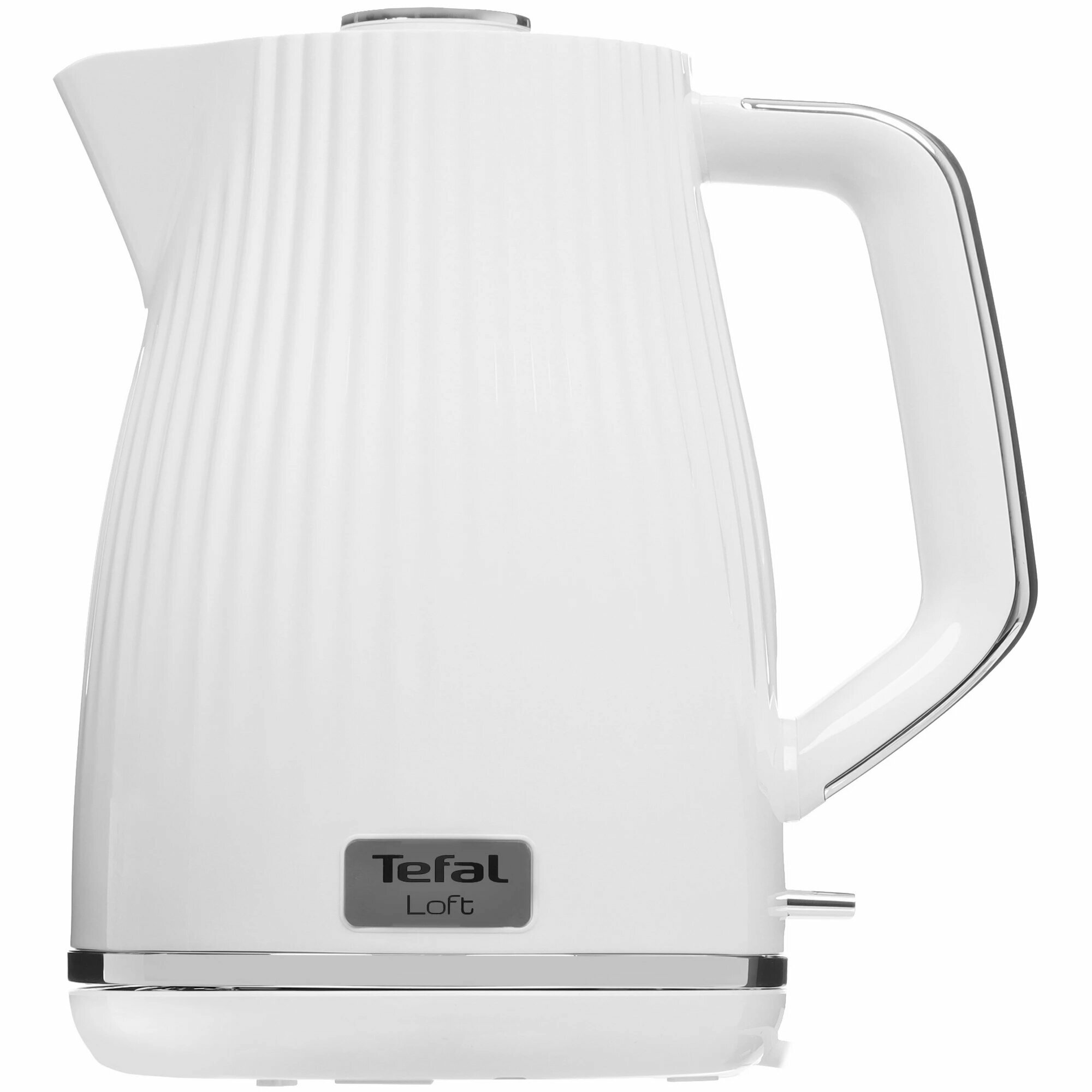 Электрочайник Tefal Loft KO250130, объем 1.7 л, мощность 2400 Вт, белый