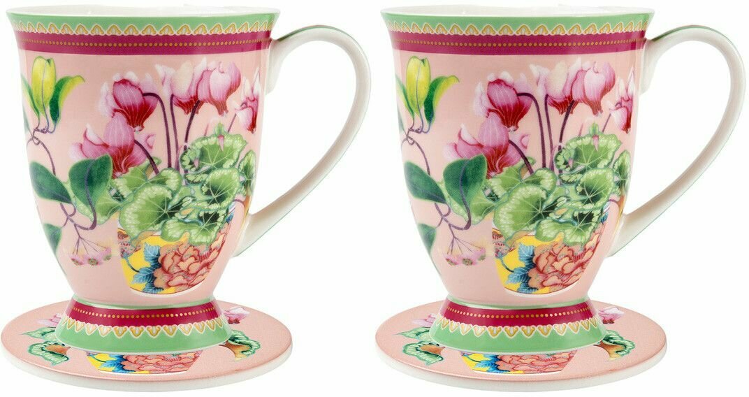 Набор из 2 кружек Maxwell & Williams Французский сад 300 мл, фарфор, чашки для чая и кофе 2 шт