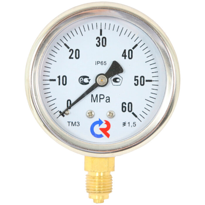 Манометр радиальный Росма ТМ-320Р.00 (0-0.25МПа) G1/4 1.5 виброустойчивый (готовый к гидрозаполнению) 63мм, тип - ТМ-320Р, радиальное присоединение, шкала (0-0.25МПа), резьба G1/4, класс точности 1.5, цвет хром