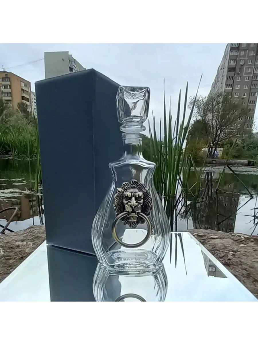 Графин скрипка большой Лев 500мл в подарочной коробке