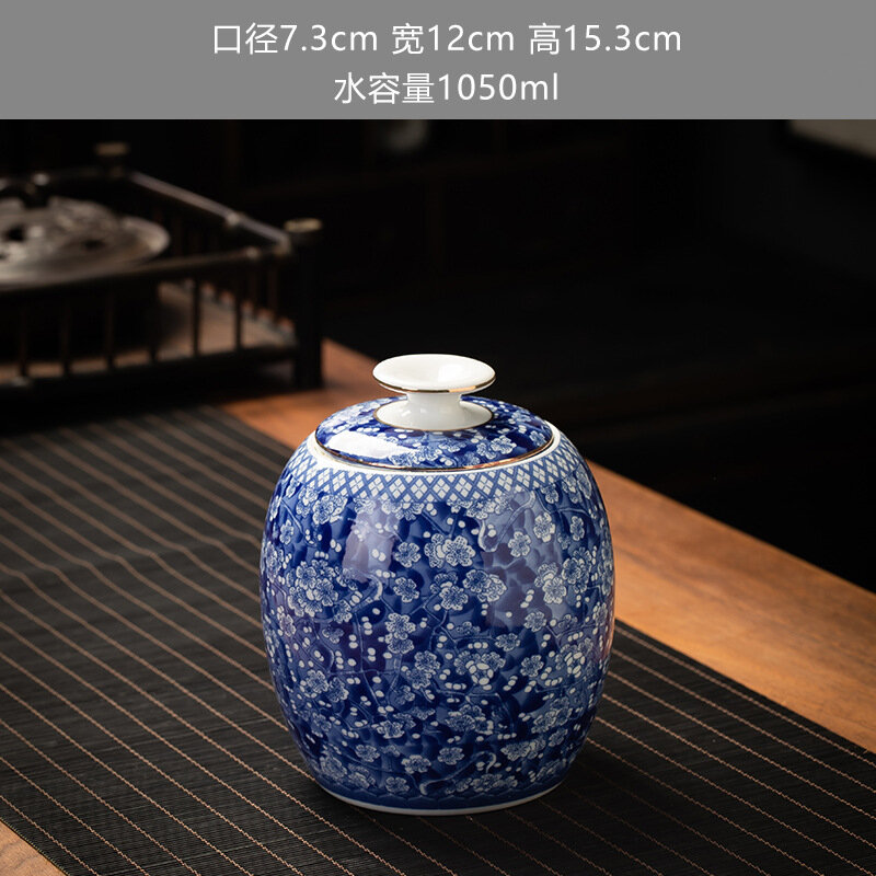 Изысканный чайный контейнер, керамическая герметичная банка, домашний контейнер для хранения, влагозащитный чайный контейнер, пуэр, белый чай, китайский стиль, пустой контейнер с крышкой