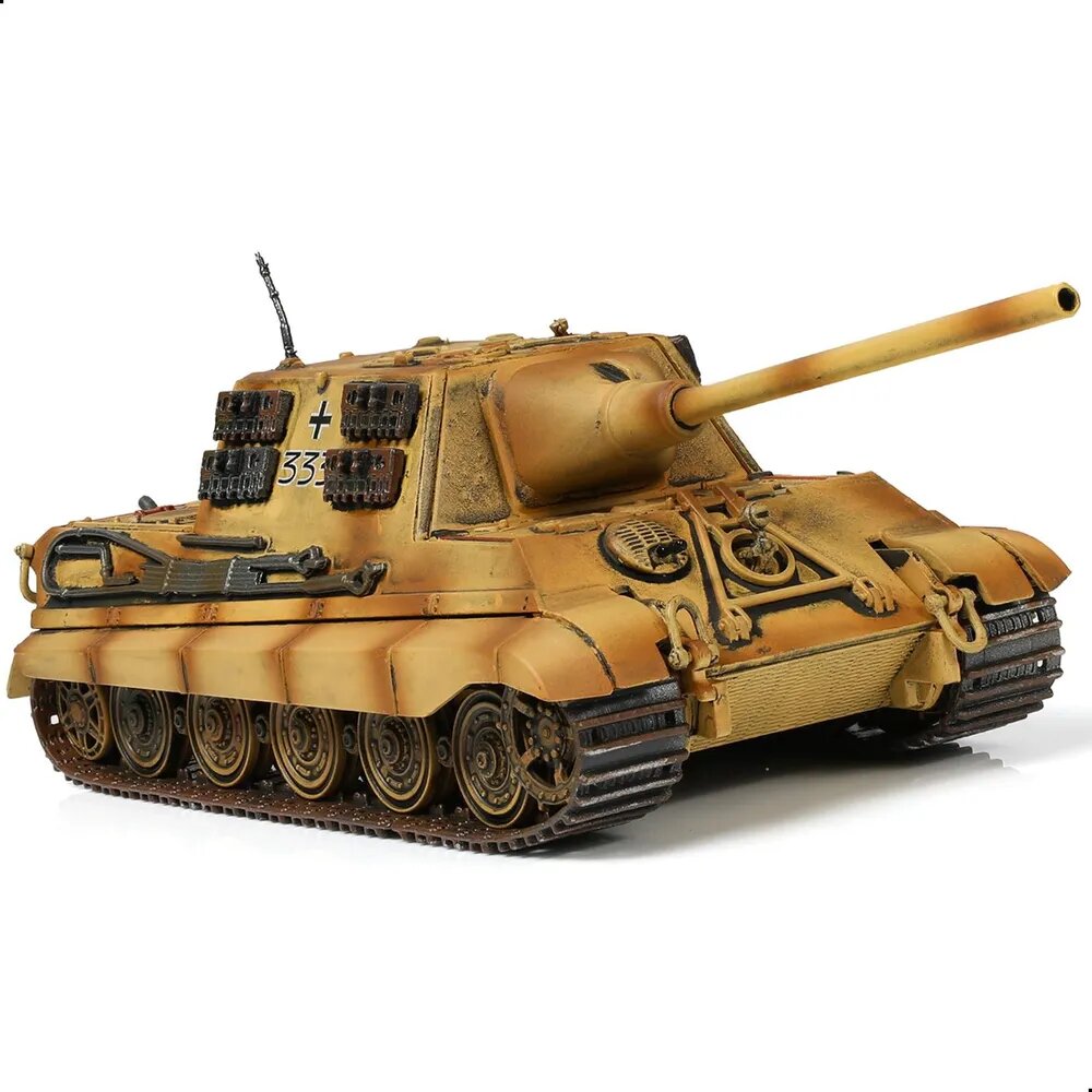 Готовая модель танка Jagdtiger 1945 года (1:72) из металлического диэкаста и пластика. Коллекционная модель Второй мировой войны. Идеальный подарок для военных фанатов.