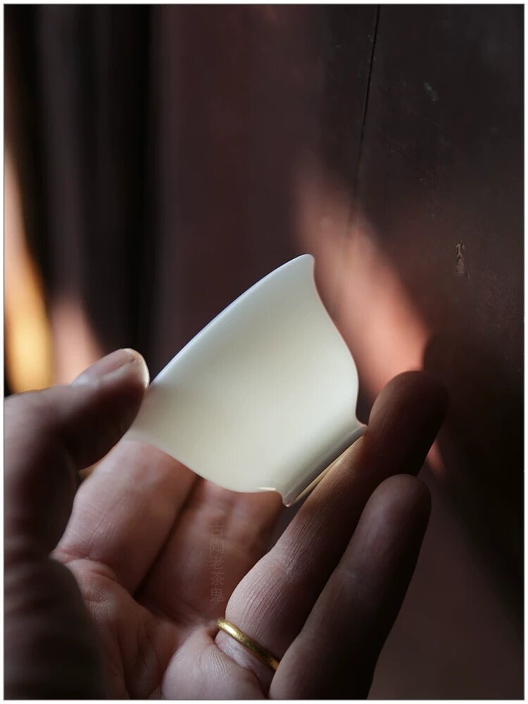 Белый нефритовый гайвань Ercai: древняя керамическая чаша для чая в стиле Чаошань, чаша для чая Гунфу, одиночная чаша,