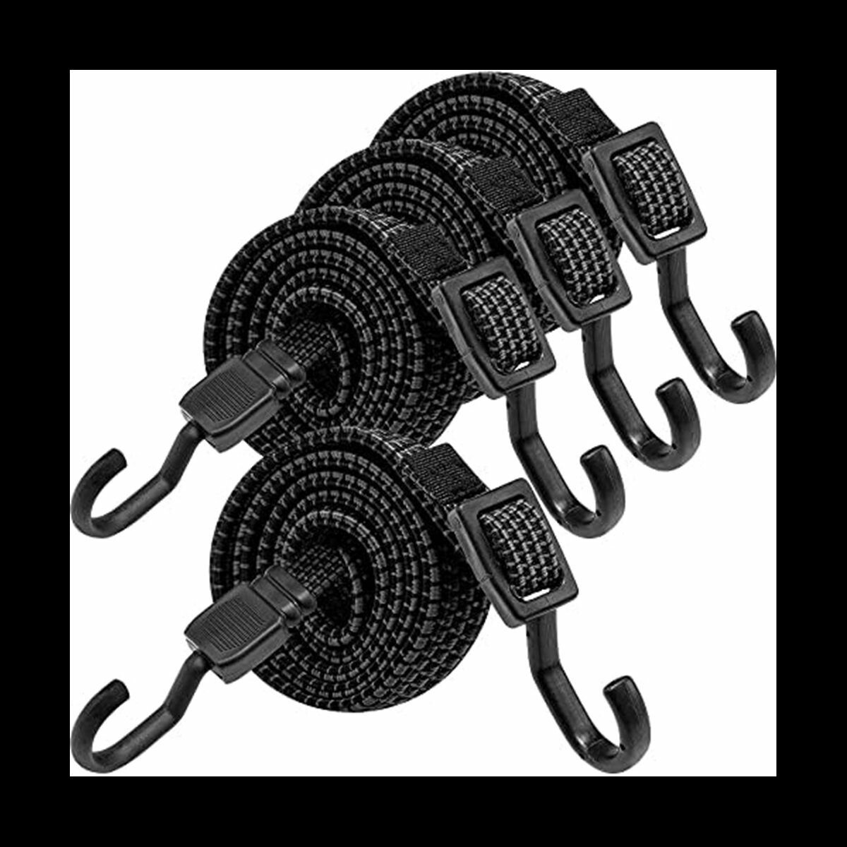 (T S B I) Эспандеры С Крючками, 4 Шт, Регулируемый Эластичный Ремешок 100 См Для Крепления Велосипедов, Мотоциклов