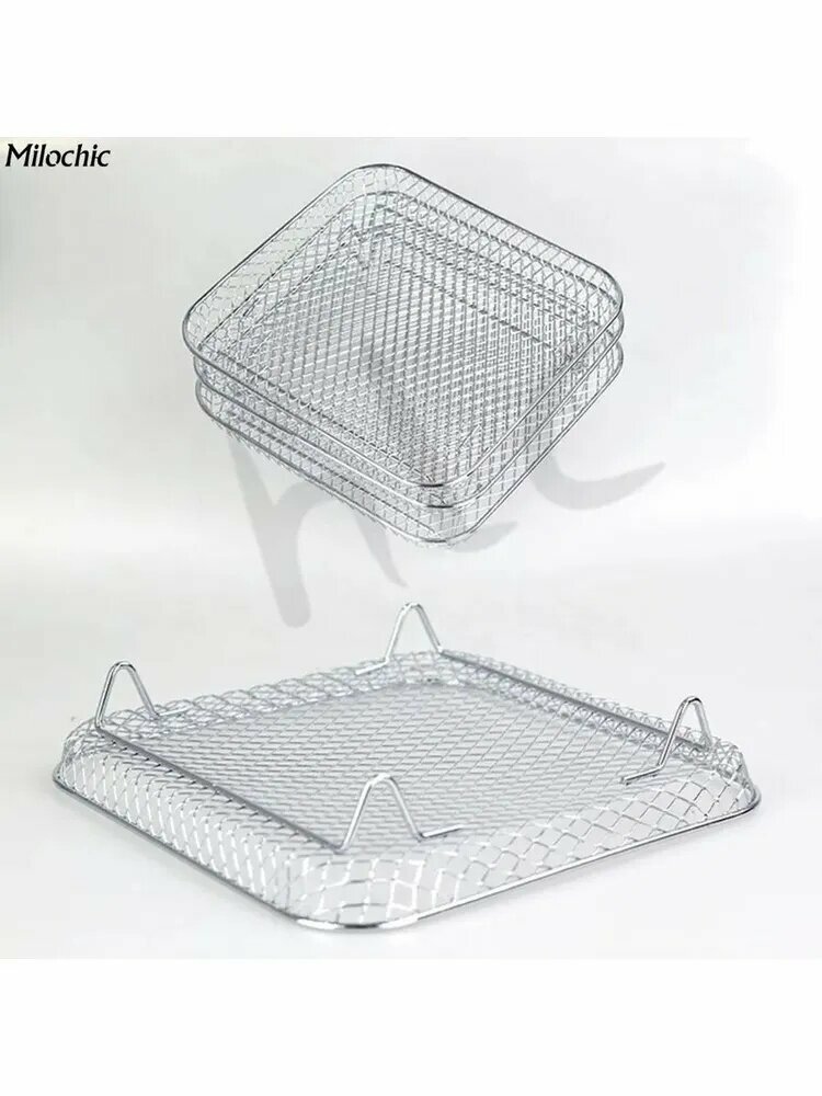 Нержавеющая сталь решетки для аэрогриля, легко моется решетка для духовки, аксессуар для фритюрницы