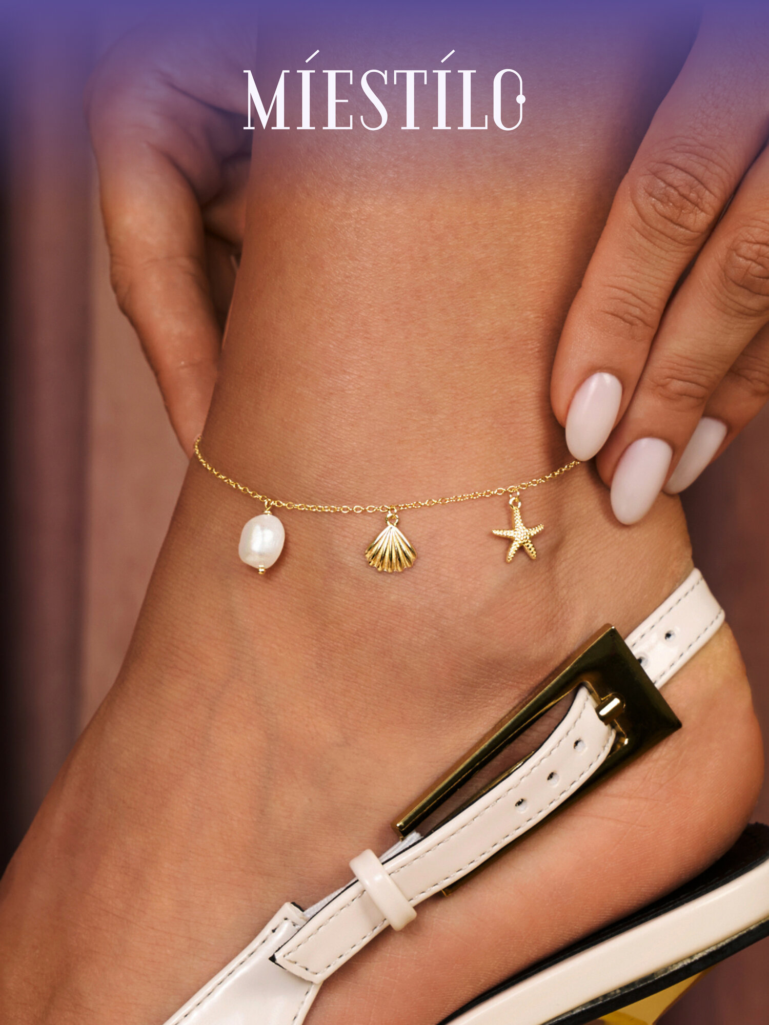 Браслет-цепочка, серебро, 925 проба, золочение, жемчуг культивированный