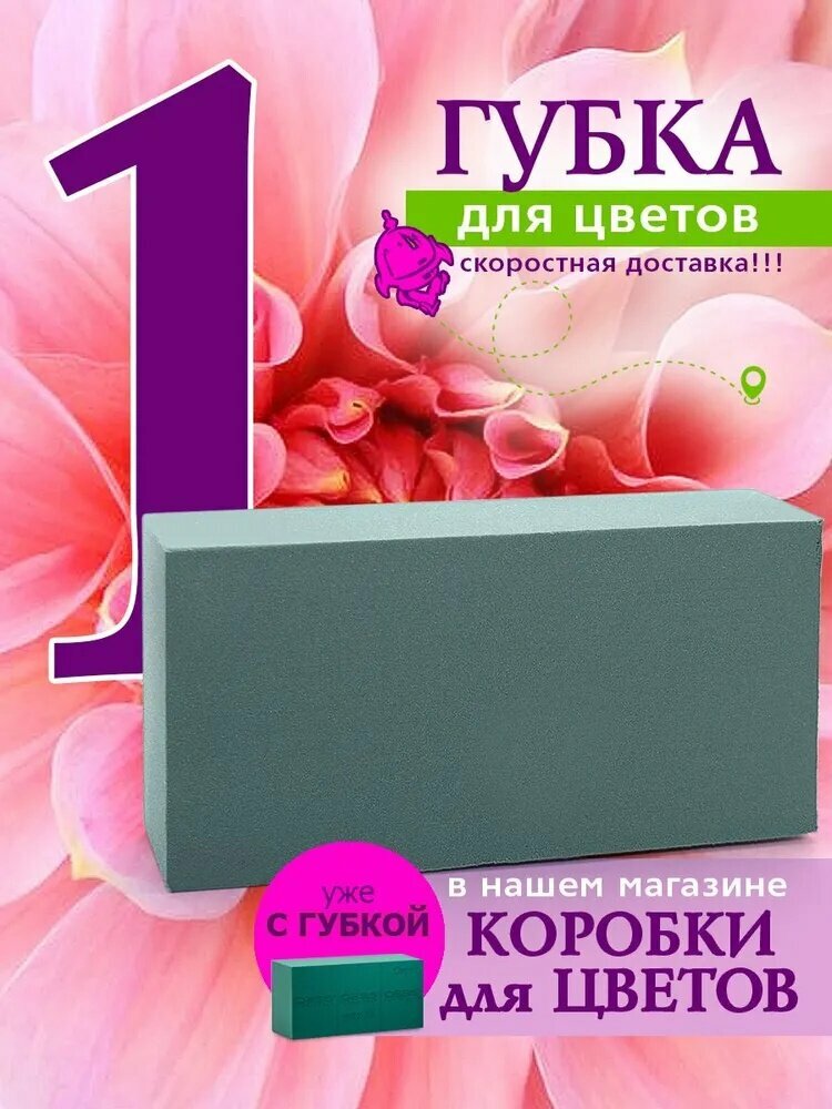 Губка флористическая 1 штук, OASIS , немецкий оазис для цветов