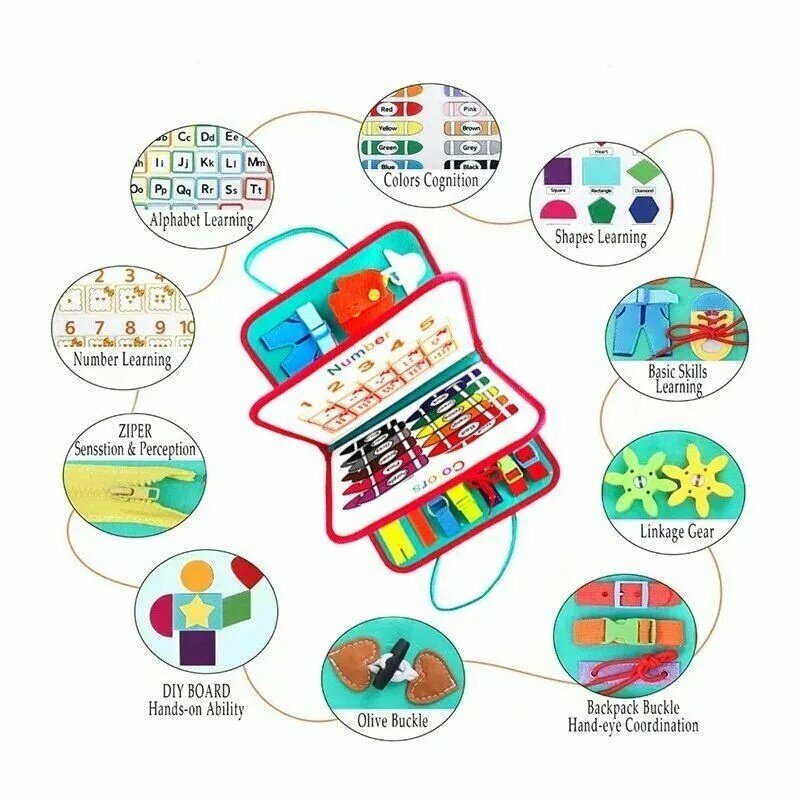 Бизиборд, развивающие игрушки для детей, мягкая книжка