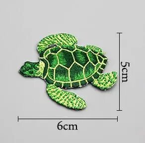 Нашивки AHYONNIEX вышивка лягушка черепаха акула рыба Turtle