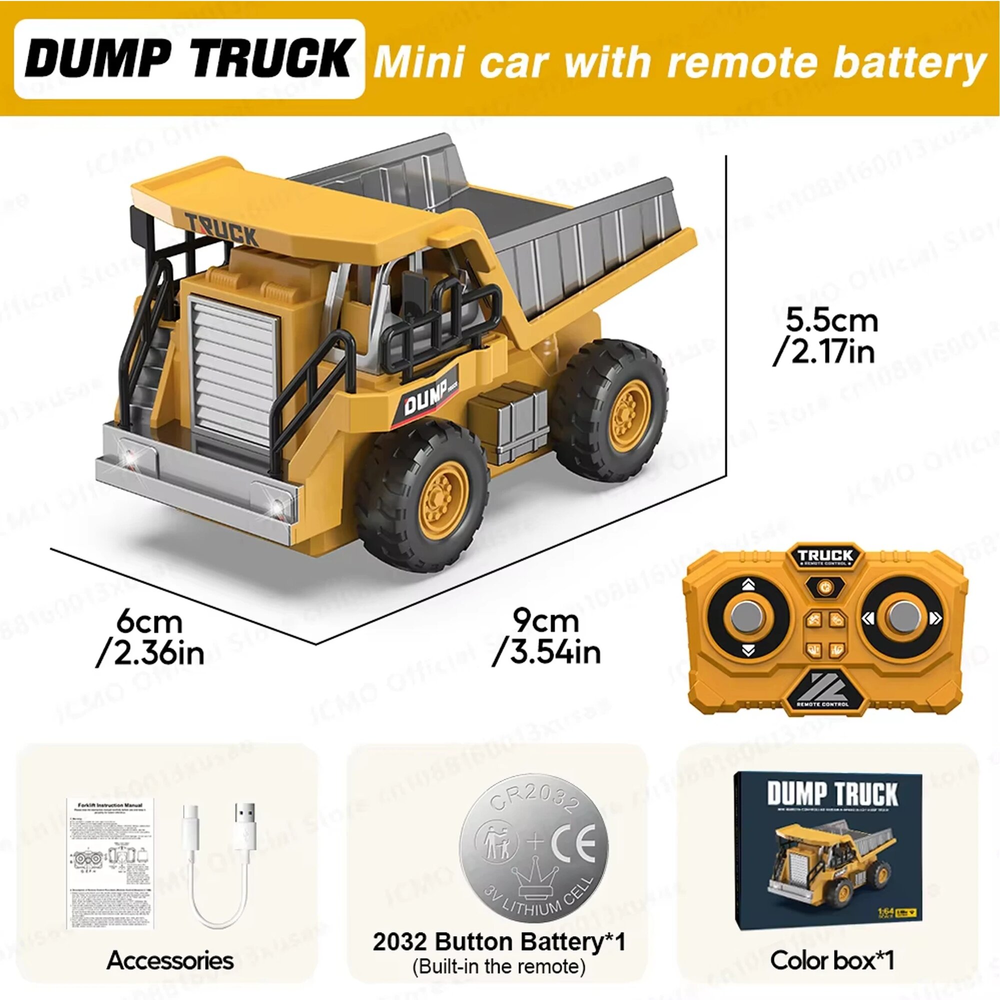 Радиоуправляемый экскаватор Kmoist 1/64 dump truck