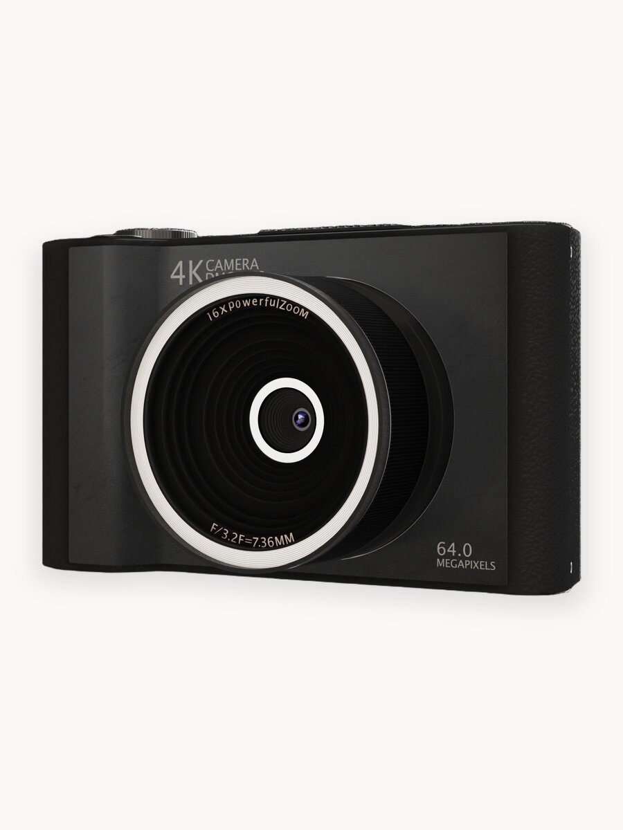 Портативный фотоаппарат W & O, 64МП, 3", USB, 4K видео, встроенный аккумулятор