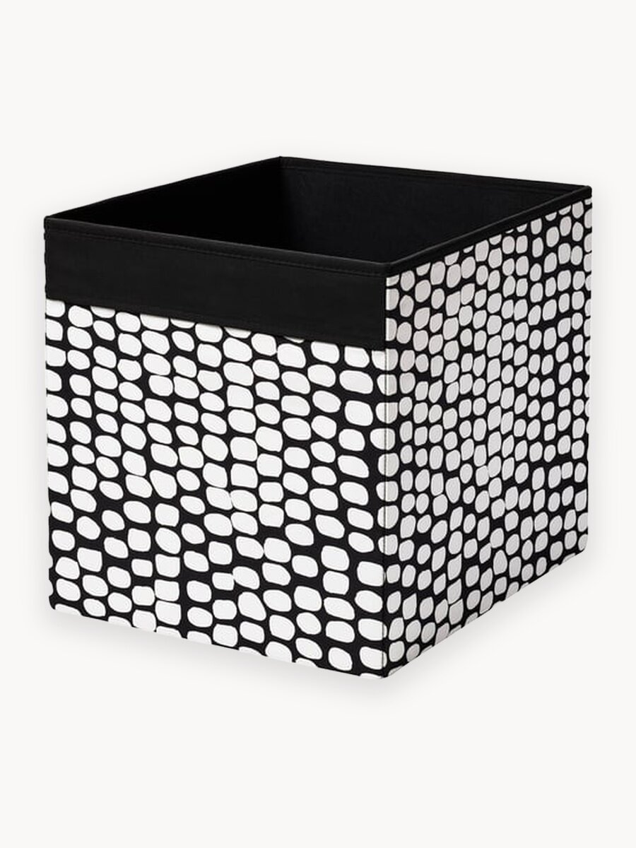 Коробка для хранения IKEA, DRONA, черно-белая, 33x38x33 см, 004.680.88