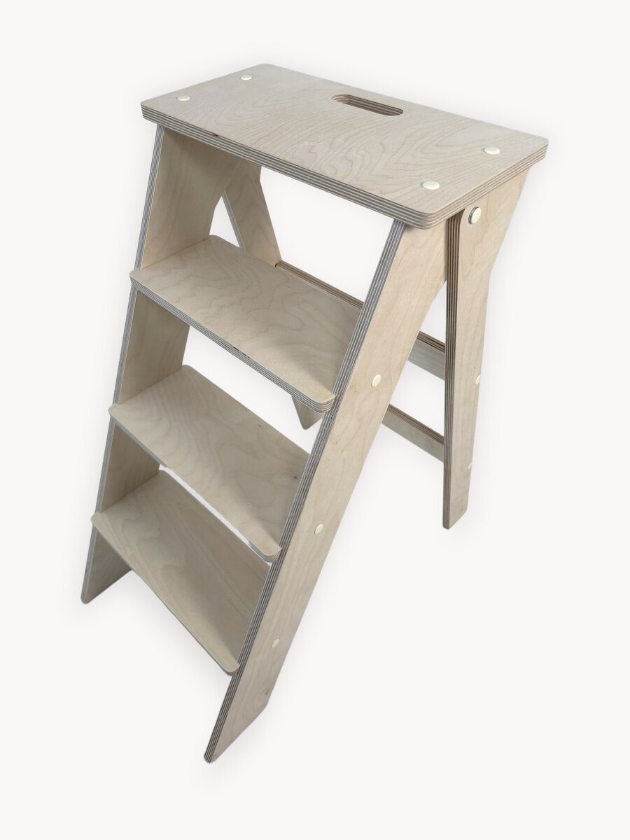 Табурет стремянка складной 72 см. не окрашенный, лестница