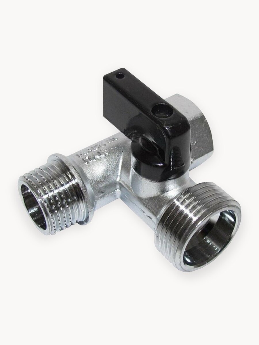 Кран шаровый с выходом для стиральной и посудомоечной машины 1/2"х3/4"х1/2" Bugatti Minnesota 877