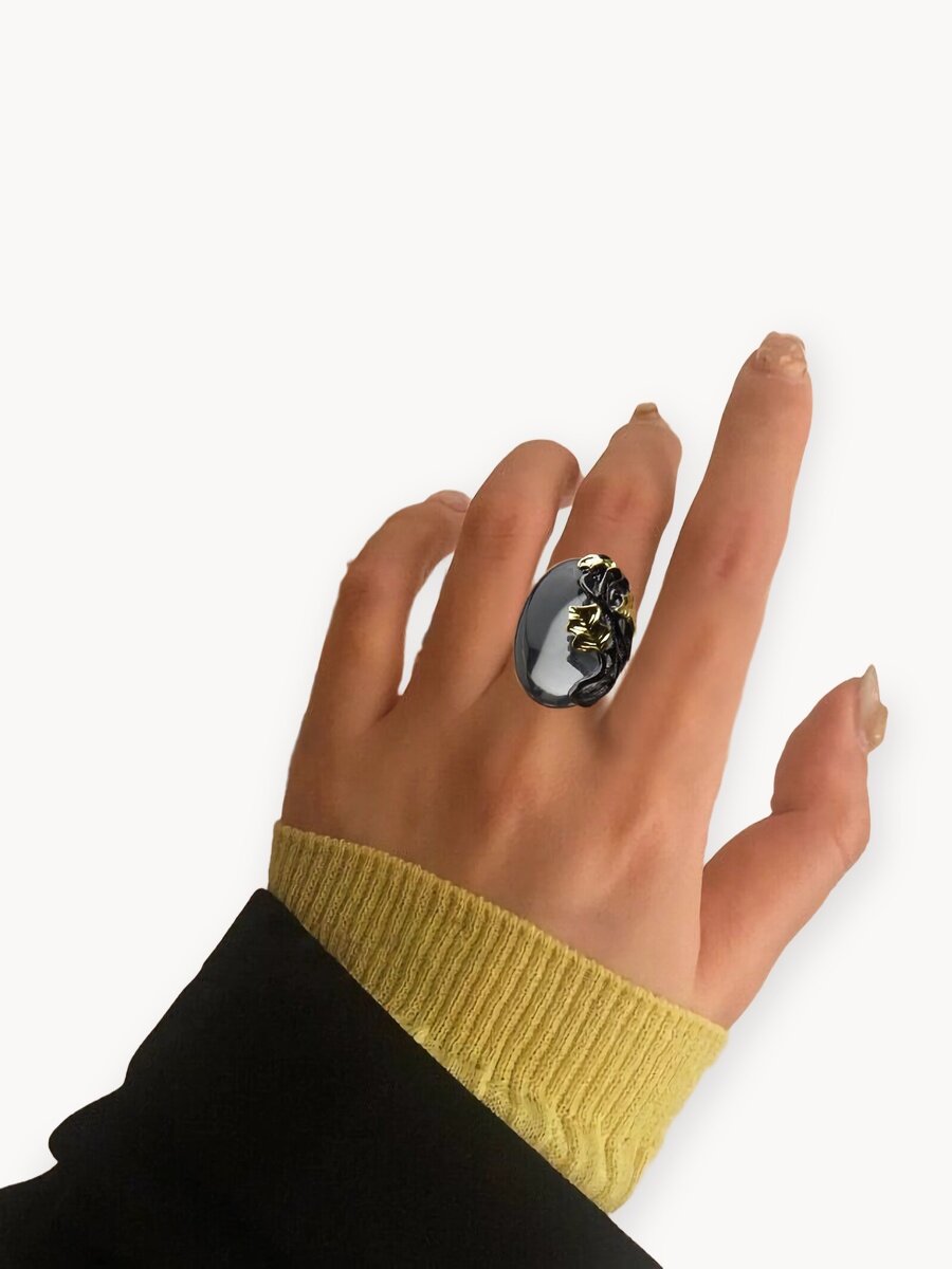 Кольцо, шпинель синтетическая, искусственный камень