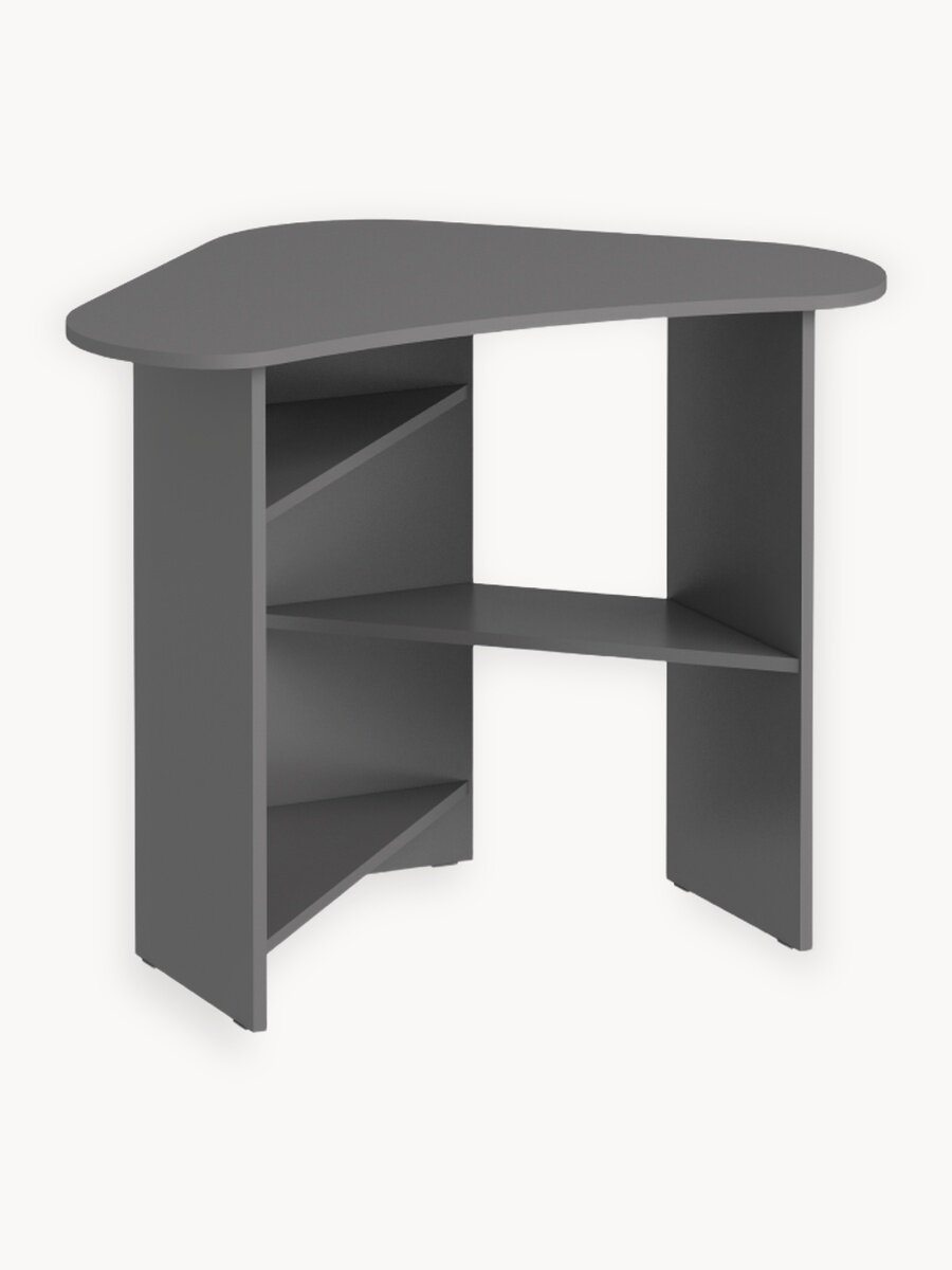 Стол компьютерный BONMEBEL КС-800К, угловой, ЛДСП, цвет графит, 80×80×75 см