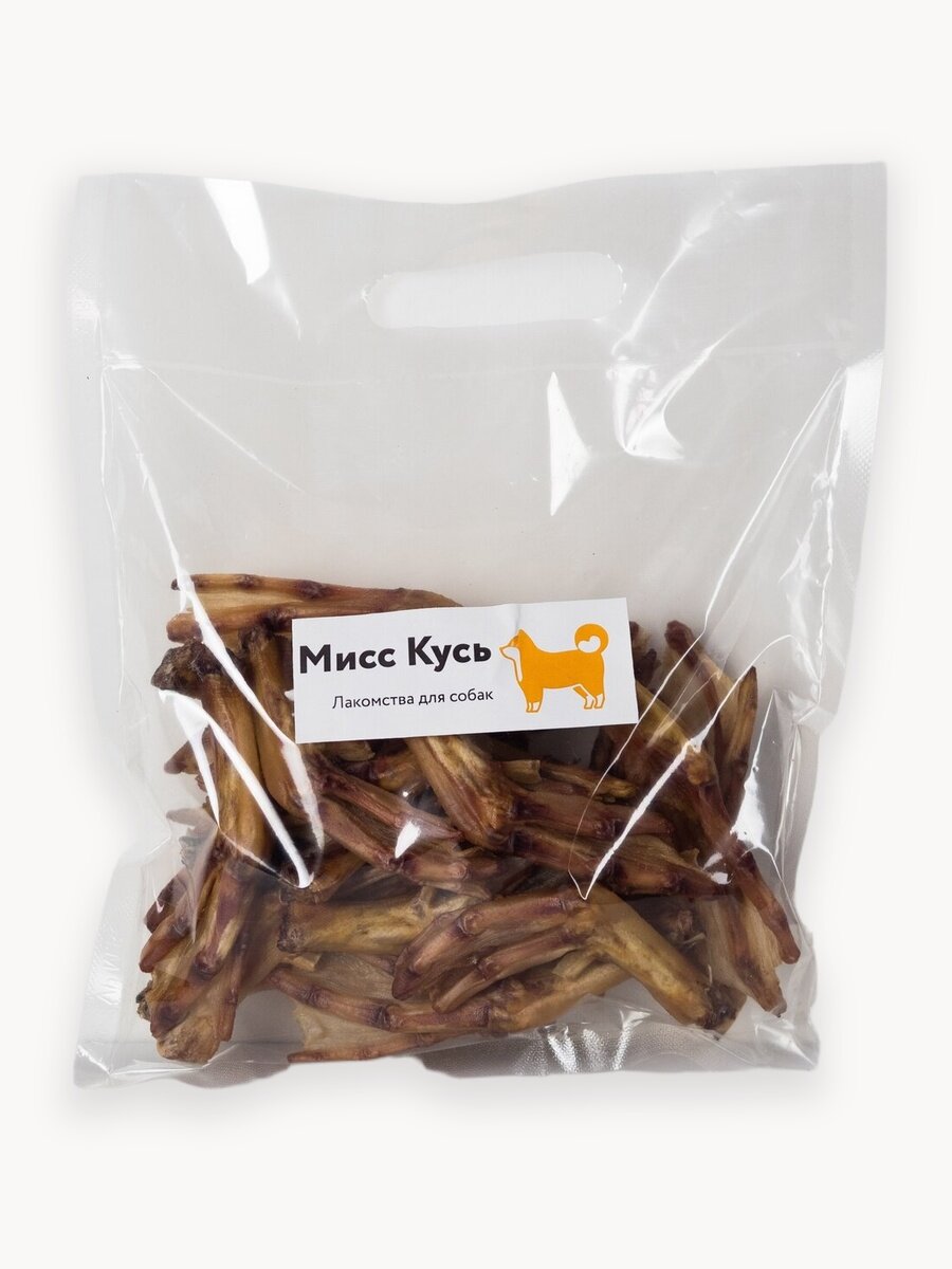 Лакомства для собак, утиные лапки. вкусняшки для питомца