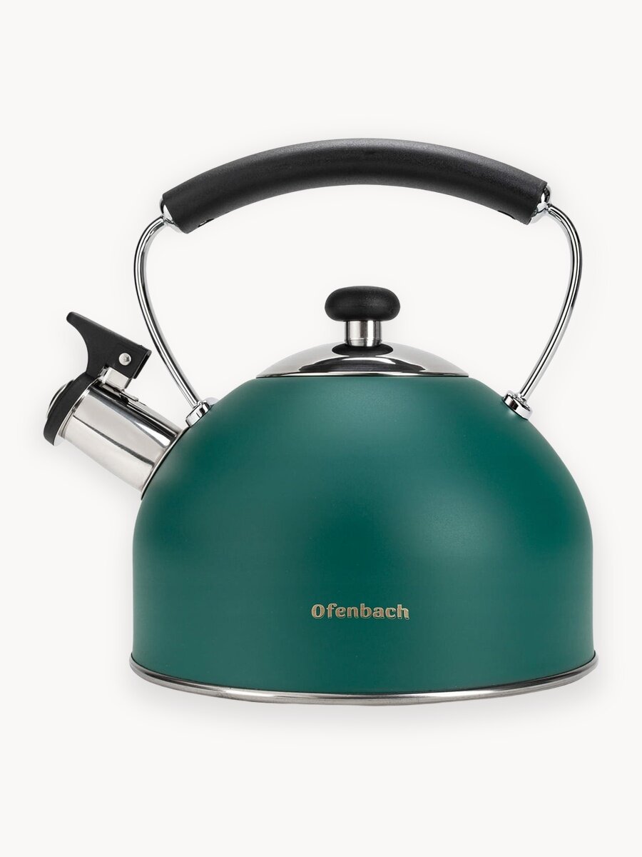 Чайник 2,2 л. из нержавеющей стали со свистком Ofenbach NB 100326 (зеленый)
