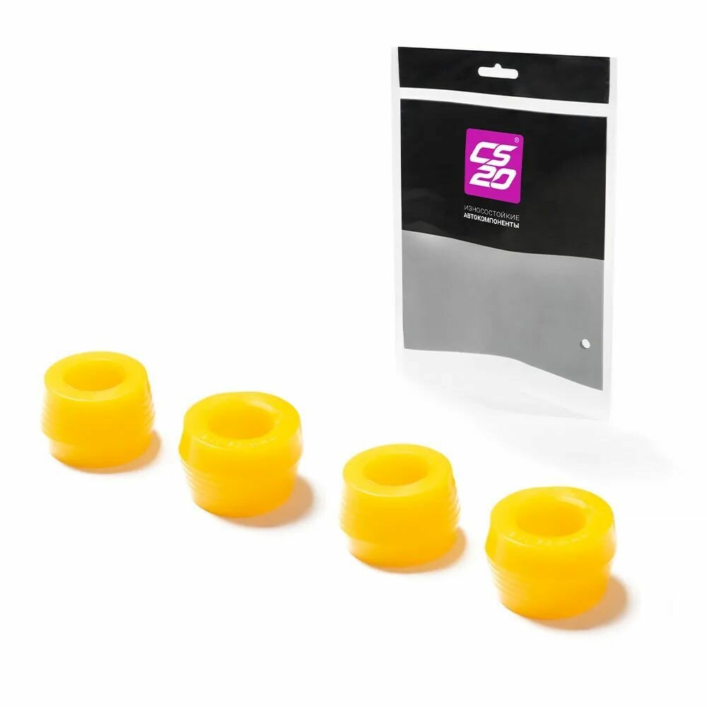 Втулки заднего амортизатора для ВАЗ 2101-2107 классика, 2121, 2131 Лада Нива, LADA Niva комплект 4 шт. полиуретан серии COMFORT арт 09109