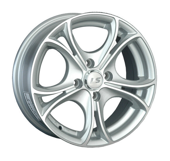 Колесный диск LS LS393 17x7.5" PCD5x114,3 ET45 D73,1 серебристый с полированными лучами