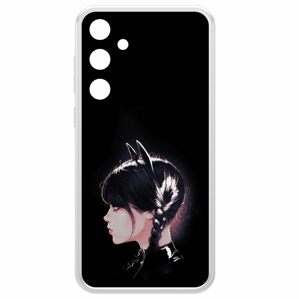 Чехол-накладка Krutoff Clear Case Уэнсдей Аддамс - Кошка Уэнсдей для Samsung Galaxy A55 5G (A556)