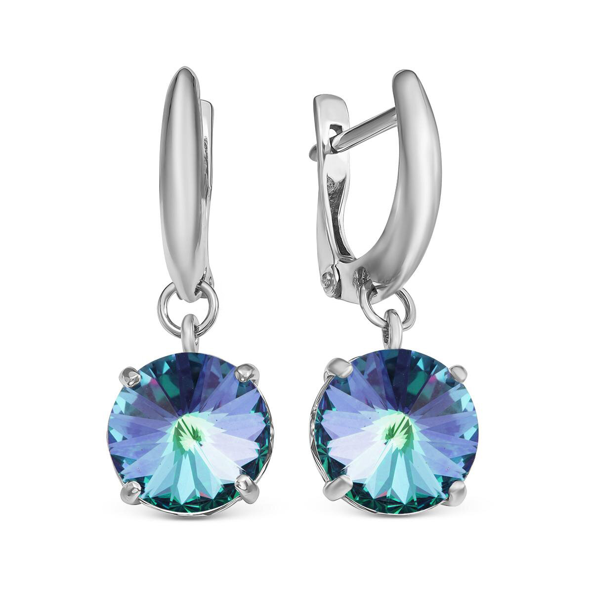 Серьги, серебро, 925 проба, кристалл