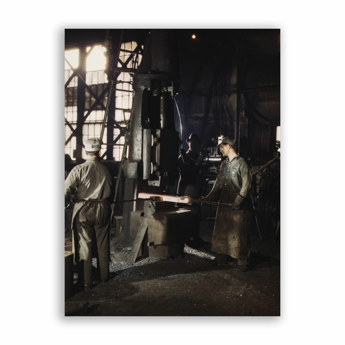Постер, плакат на бумаге / Ретро фотографии американских рабочих - Металлург / Размер 60 x 80 см