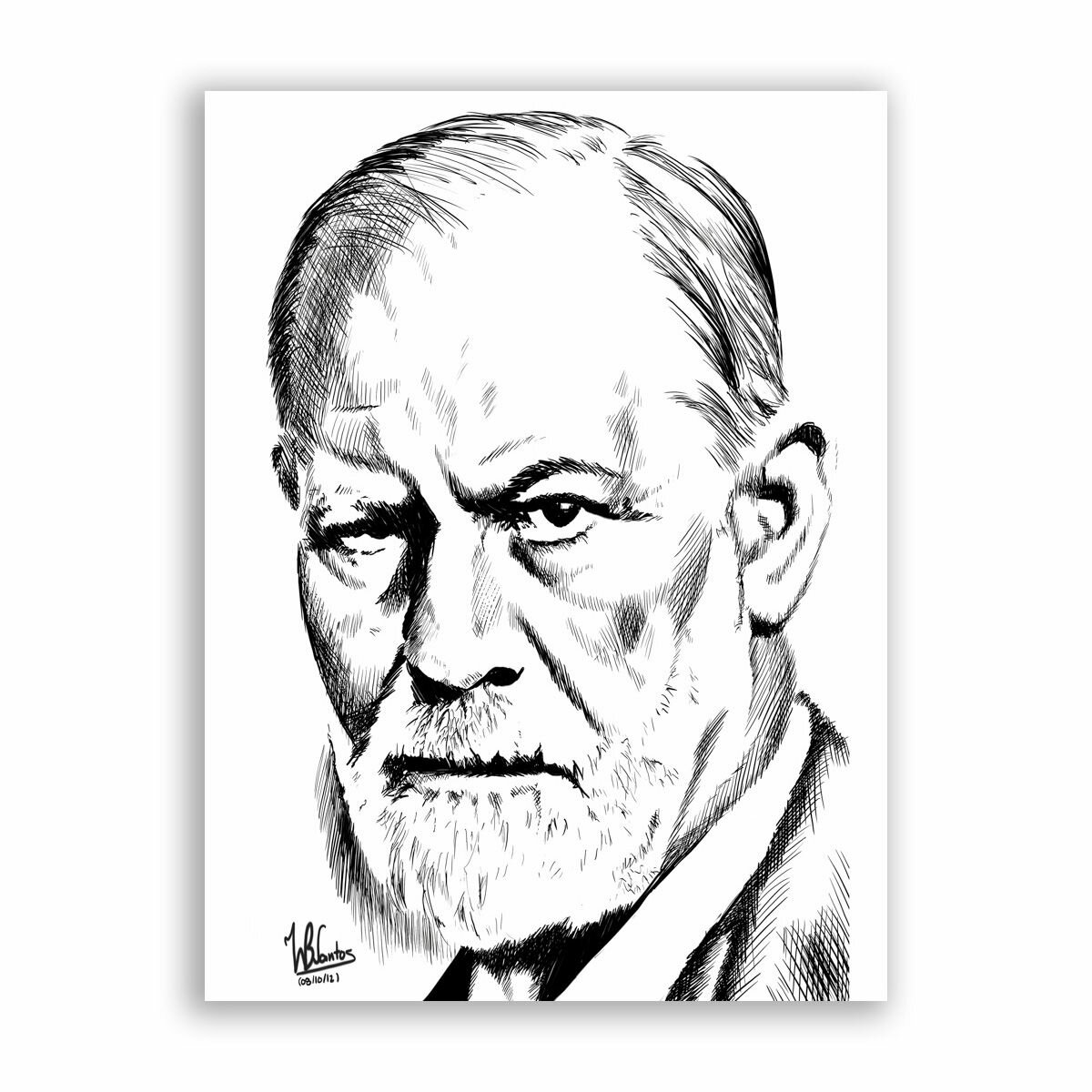 Постер, плакат на бумаге / Зигмунд Фрейд / Размер 30 x 40 см