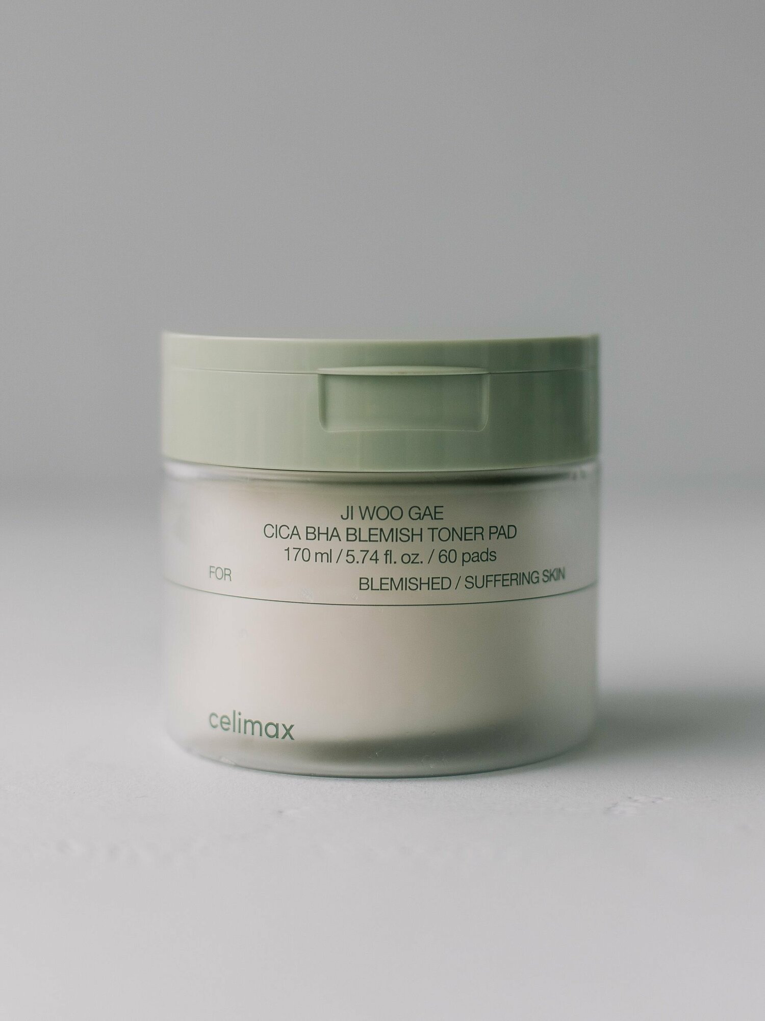 Celimax Успокаивающие тонер-пэды для проблемной кожи с BHA-кислотами Ji Woo Gae Cica BHA Blemish Toner Pad, 170ml (60 шт)